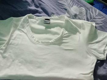 Mera Emilee T-shirt Basic Plain Cotton U-neck Slim-fitting Casual ...