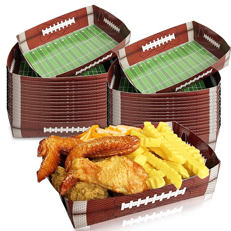 36-Pack Football Party Food Trays - Disposable Nacho, Taco & - TikTok Shop