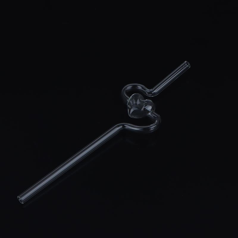 1Pc Reusable Love Straw Heart Glass Straw Glass Drinking Straws ...