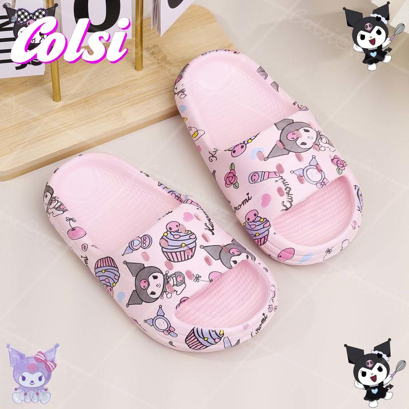 [Colsi]New Kuromi Slippers for Kids Girls Design Bathroom Beach ...