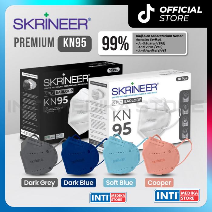 Promo SKRINEER - Masker Earloop KN95 5 Ply BOX | 3D Surgical Mask BFE ...