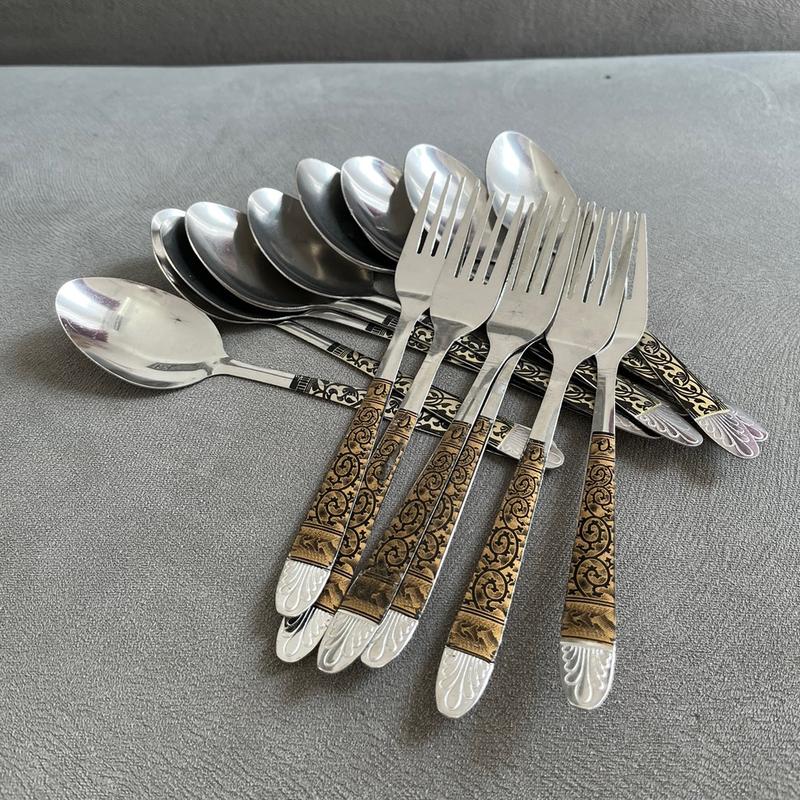 1 SET SENDOK MAKAN DAN GARPU STAINLESS ISI 1LUSIN - Shop | Tokopedia