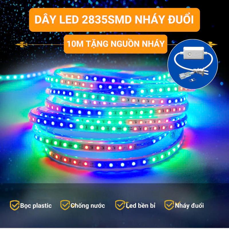 1 cuộn (100m) Led đuổi 1 hàng 2835 tặng kèm nguồn chống nước - TikTok ...
