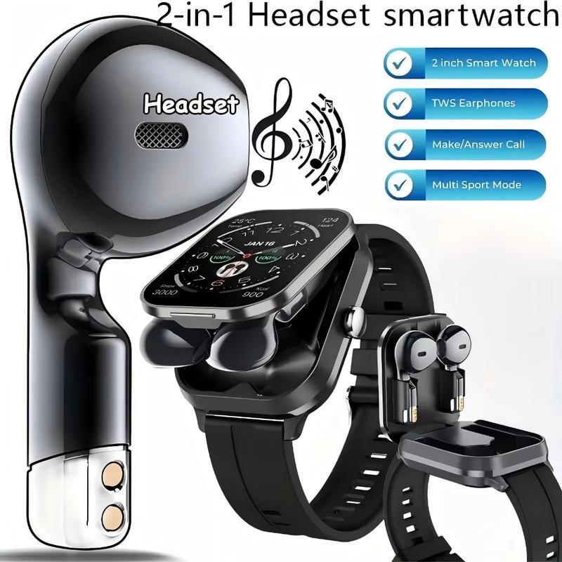 New TWS 2 in 1 Smart Watch Sports Watch Bluetooth Headset Calling ...