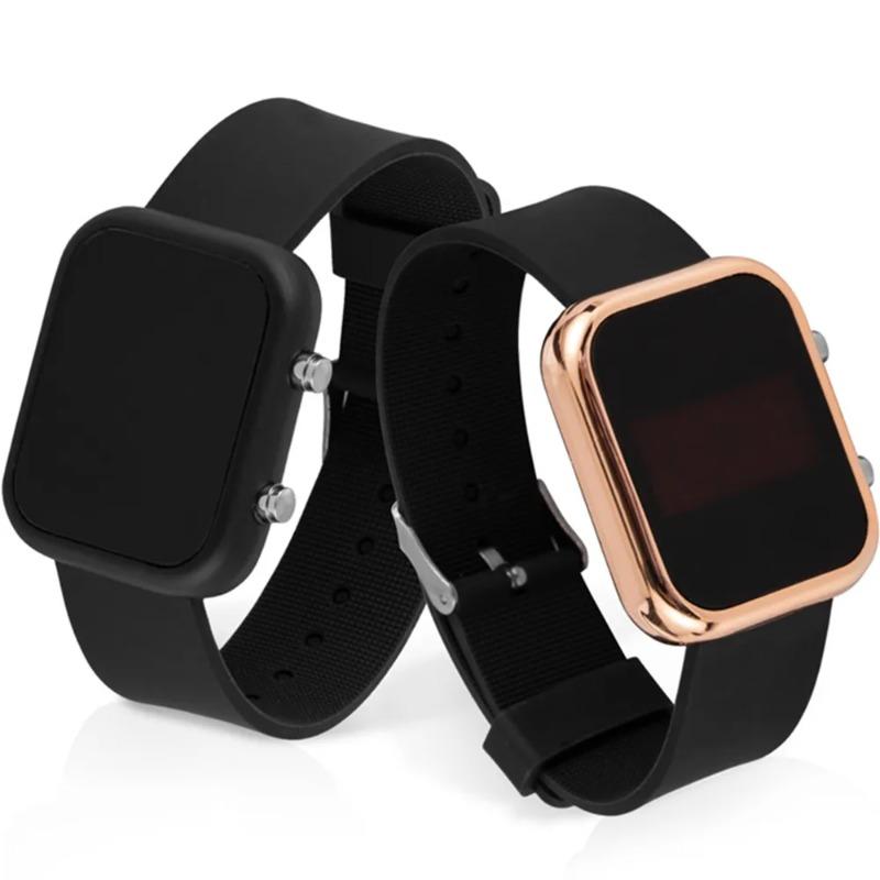 Jam Tangan Lelaki, Fesyen dan Kasual, Jam Tangan Digital LED, Jam ...