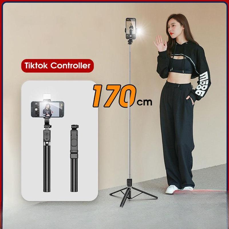 Camera Pole 1.7m/170cm Portable Tripod with Bluetooth Wireless - TikTok ...