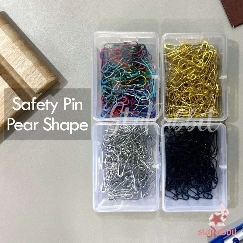 Pear Shape Safety Magic Pin Tudung 100pcs Silver Black Gold - TikTok ...