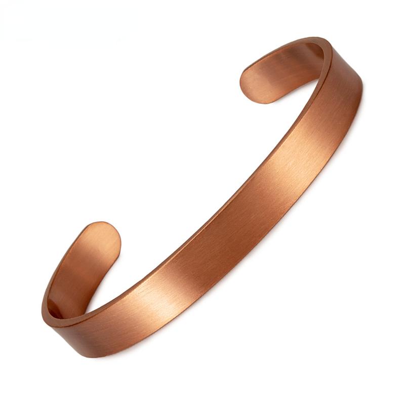 Pure Copper Bracelets for Women Men Unisex 9.5mm Wide Adjustable ...