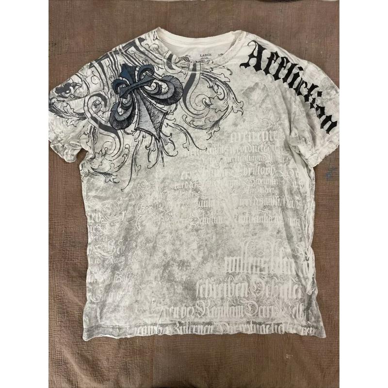 2000s affliction Graphic T-Shirt Mens Large Grunge Wings New - TikTok ...