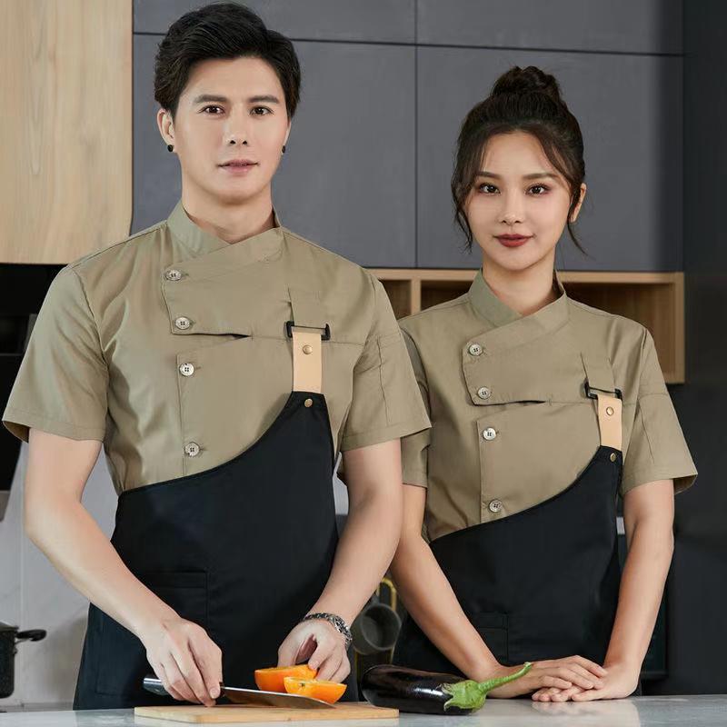 Jaket Seragam Chef dan Apron, Uniseks, Sesuai untuk Masak Dapur ...