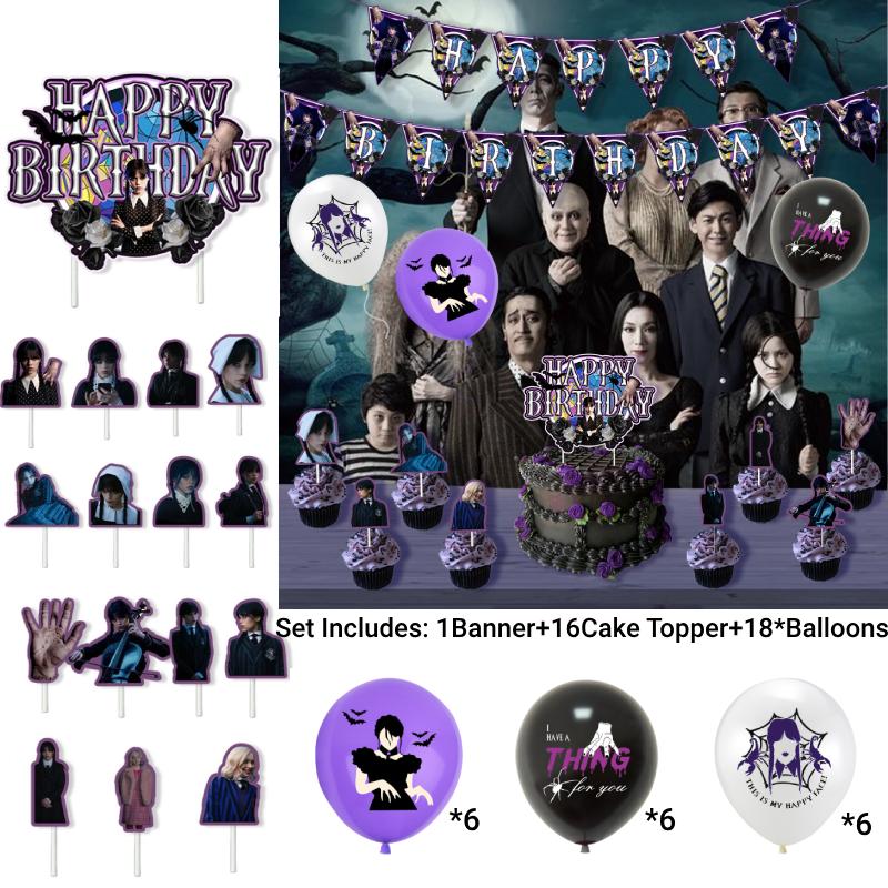 Complete Horror Tv Series Themed Party Decor Set Flags Cake Toppers ...