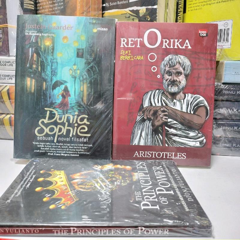 Paket 3 buku dunia sophie, retorika, the principles of power Soft Cover ...