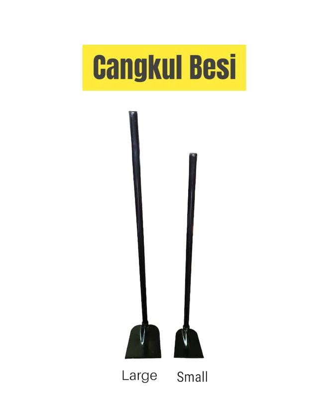 Cangkul Besi Hitam | Black Iron Hoe With Handle | Gardening Metal ...