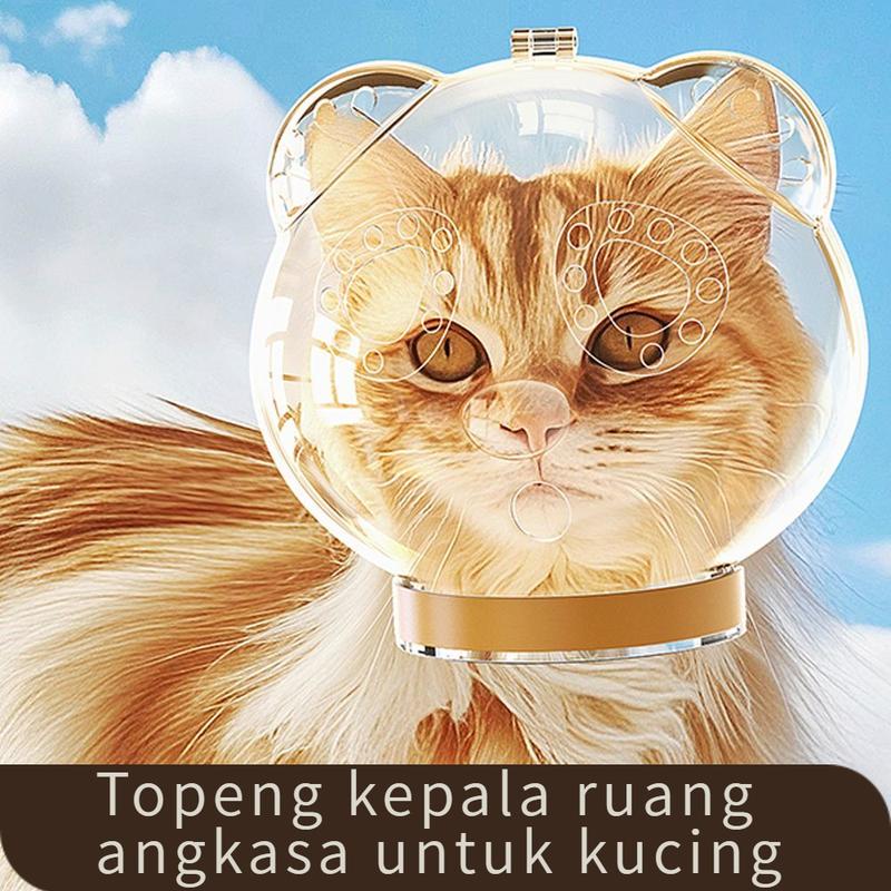 Topi Keledar Angkasa Kucing, Penutup Kaki dan Kepala Kucing Anti ...