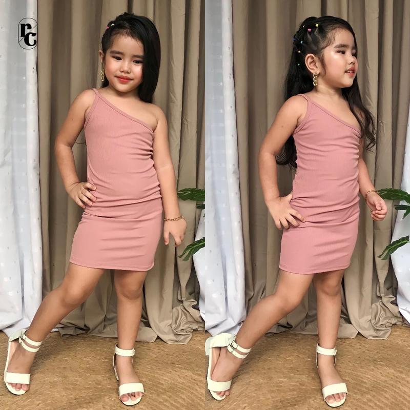 Pia Dress Kids 3 to 4 years old One shoulder strappy dress - TikTok ...