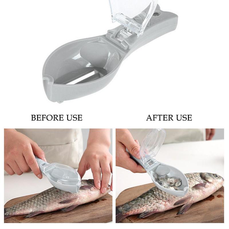 Fish Scale Planer With Lid Manual Fish Scale Scraper Kitchen - TikTok ...