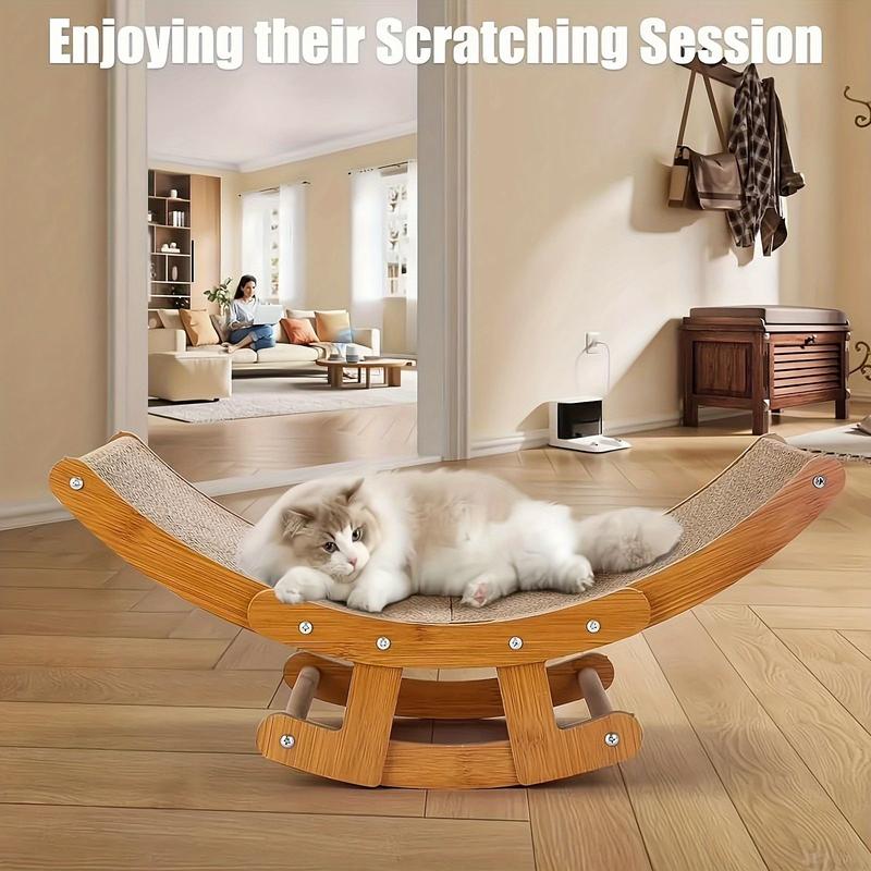 Cat Scratcher, Swinging Cat Lounge Chair - Curved Cat Scratc - TikTok Shop