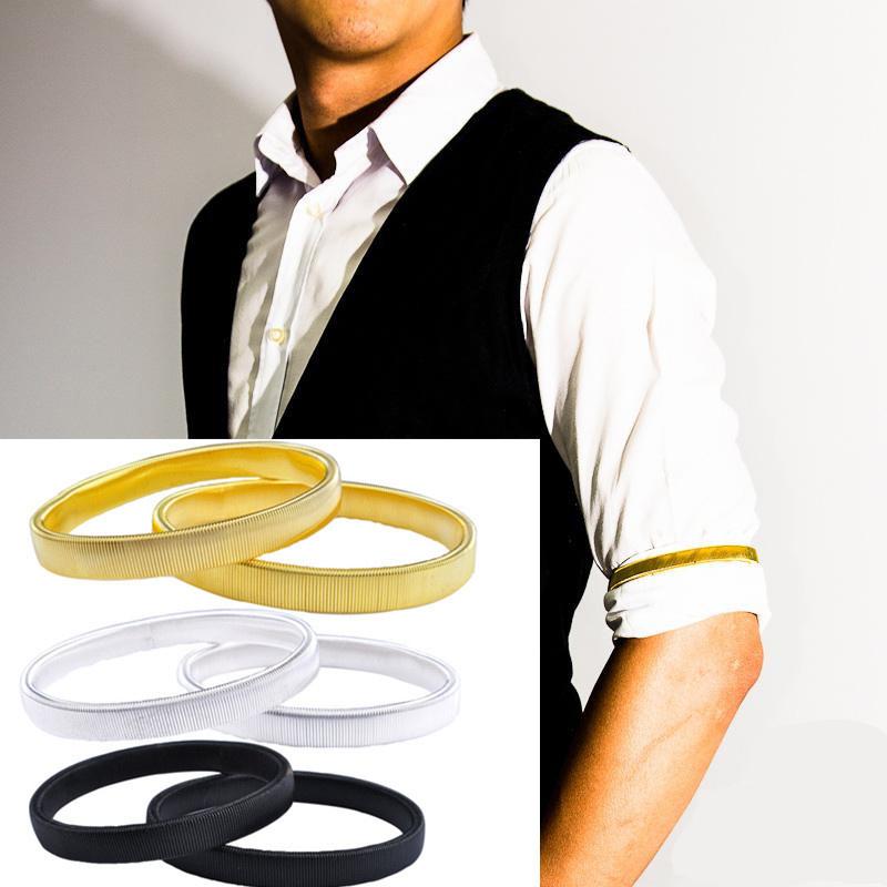 Unisex Metal Sleeve Garters Mens Elasticated Arm Band Shirt Sleeve ...