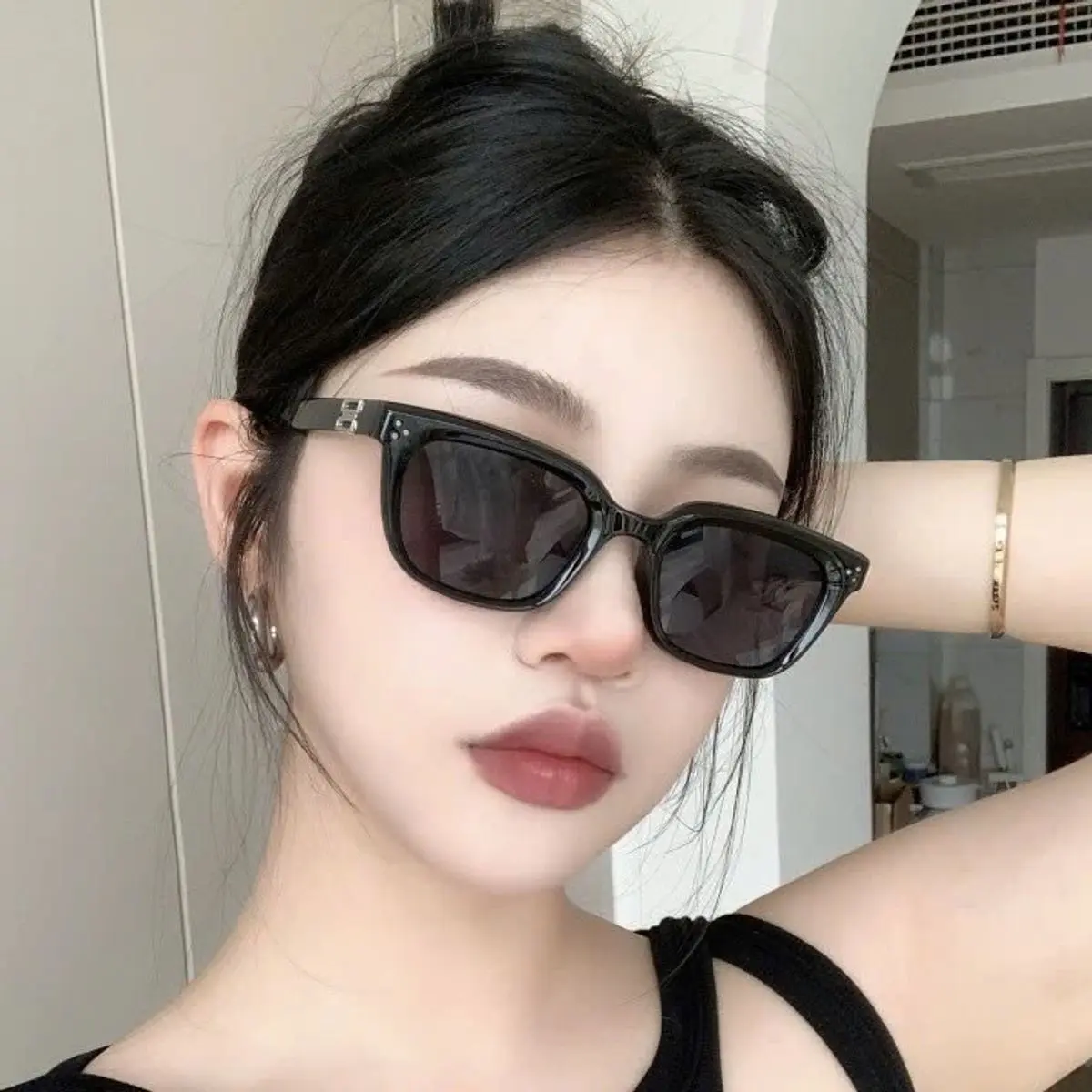 Kính râm nam nữ thời trang form vuông Y2K phong cách thời thượng chống ...
