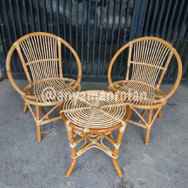 Kursi Teras Rotan Model Momon 1 Set Meja Kecil - Shop | Tokopedia