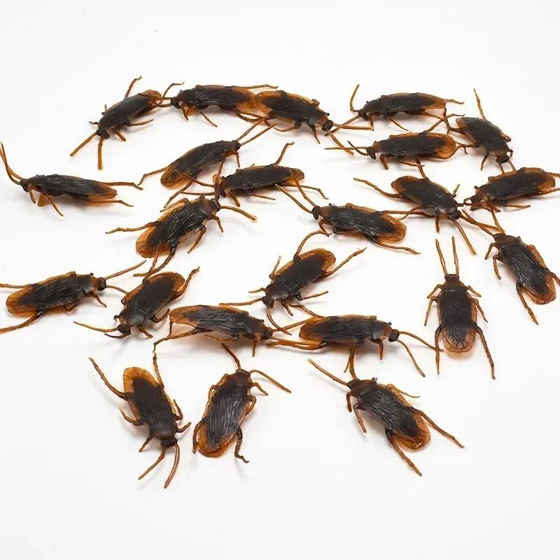 5-50Pcs Simulated Cockroach April Fool's Day Toy Realistic Cockroach ...