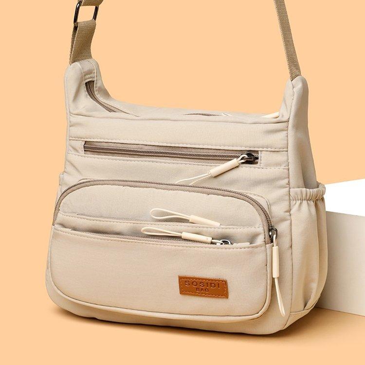 One Size Oxford Cloth Shoulder Bag 2025 Spring Zipper Women's Bag ...