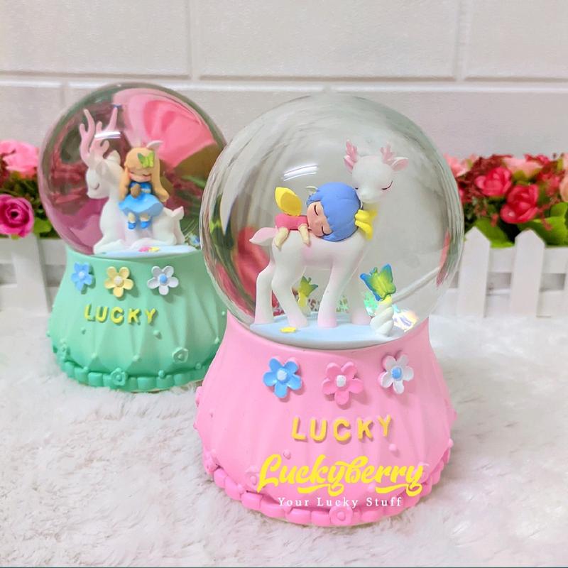 Snowball /Pajangan Bola Kaca Musik Box Lucky Girl XL (100) + Lampu ...