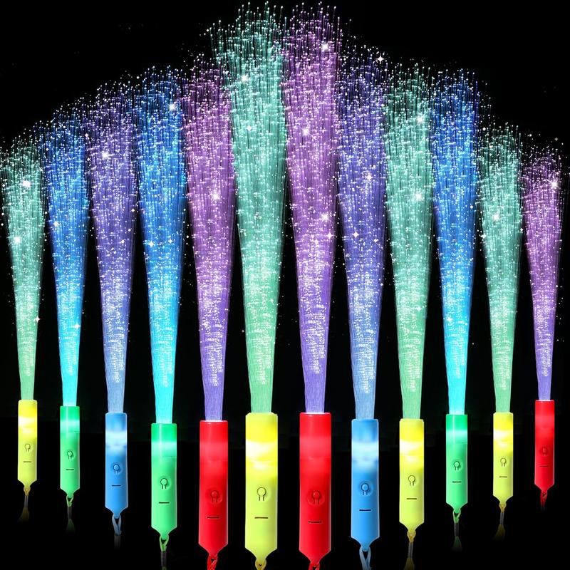 36 count Fiber Optic Wands Light Up Sticks LED Colorful Glow - TikTok Shop