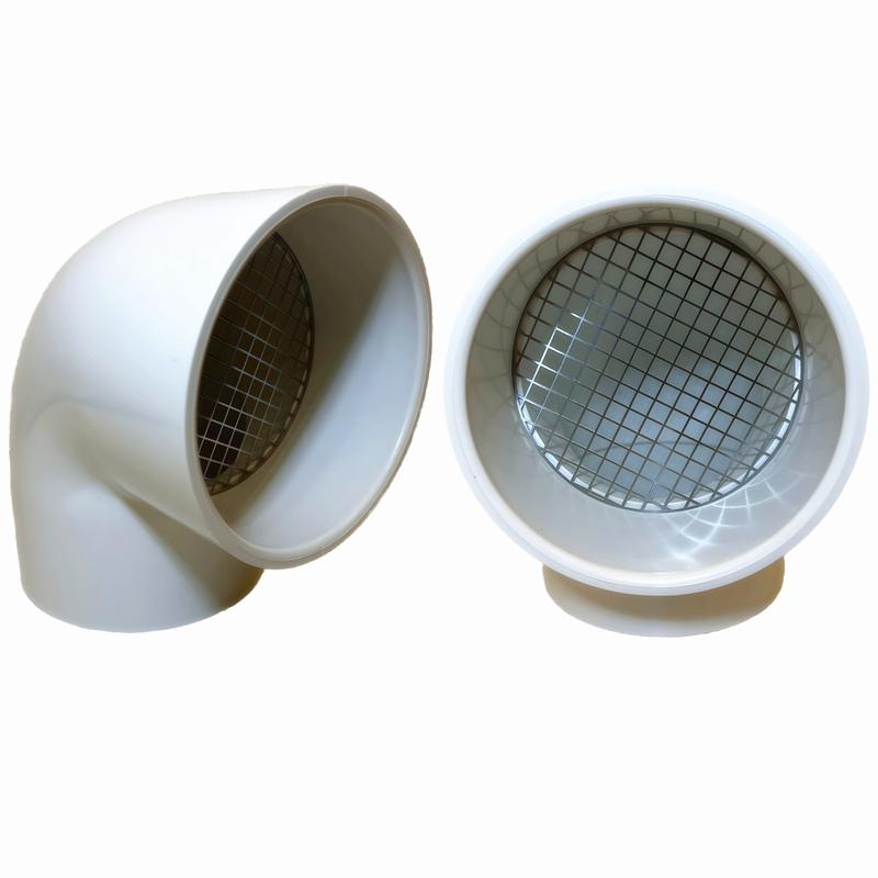 PVC Vent Cap 1 pcs 90-Degree for 2" Schedule 40,PVC Termination ...