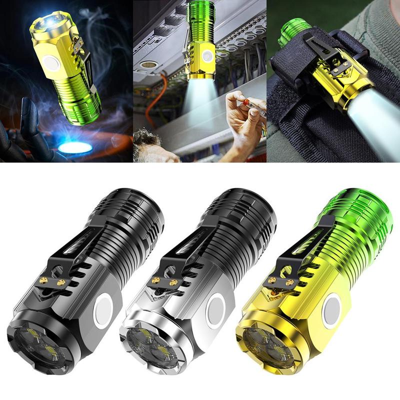 3 LED Lamp Bead Flashlight Strong White Light Super Bright Mini ...
