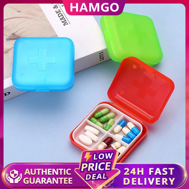 4 Slot Medicine Case Multi-Function Portable Plastic Pill Bo - TikTok ...