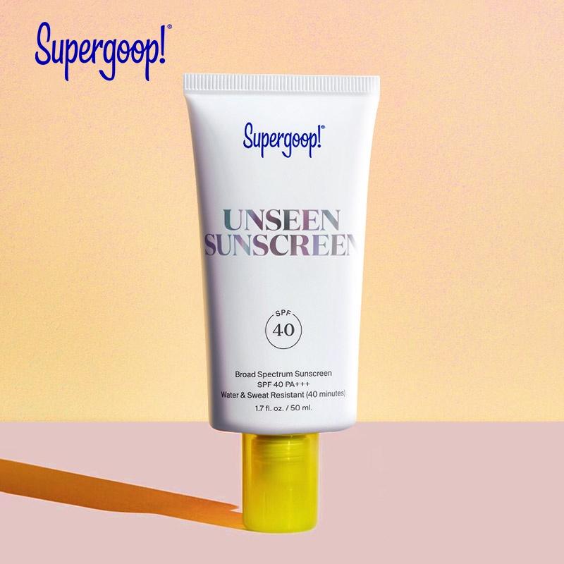 Supergoop waterproof & sweat-proof UV sunscreen primer for makeup ...