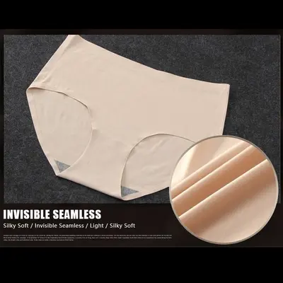 BUY 6 TAKE 1 Umiwear Ice Silk Seamless Panty Plain Premium Quality Comfortable Adult Panties ...