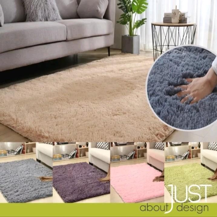 KARPET BULU LEMBUT️ FLUFFY CARPET SOFT SHAGGY ANTI SLIP RUG MAT ...