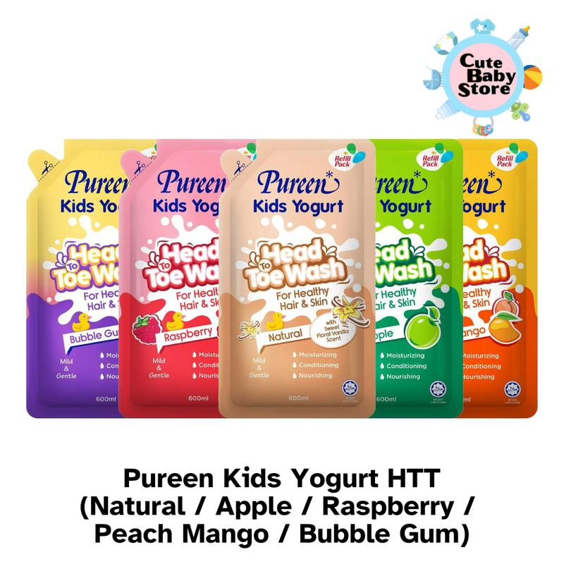 Pureen Kids Yogurt Isi Ulang Basuh Kepala hingga Kaki (600ml)/Pureen ...