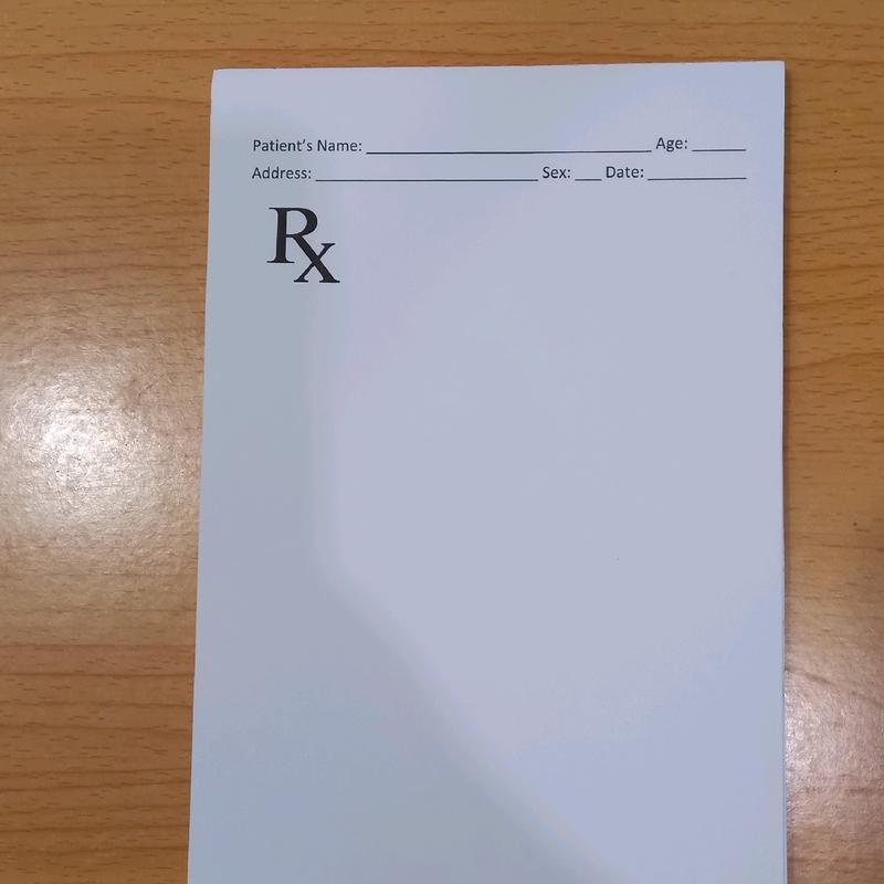 rx pad reseta prescription pad. 1/4 or 1/2 shortbond. for 80gsm ...