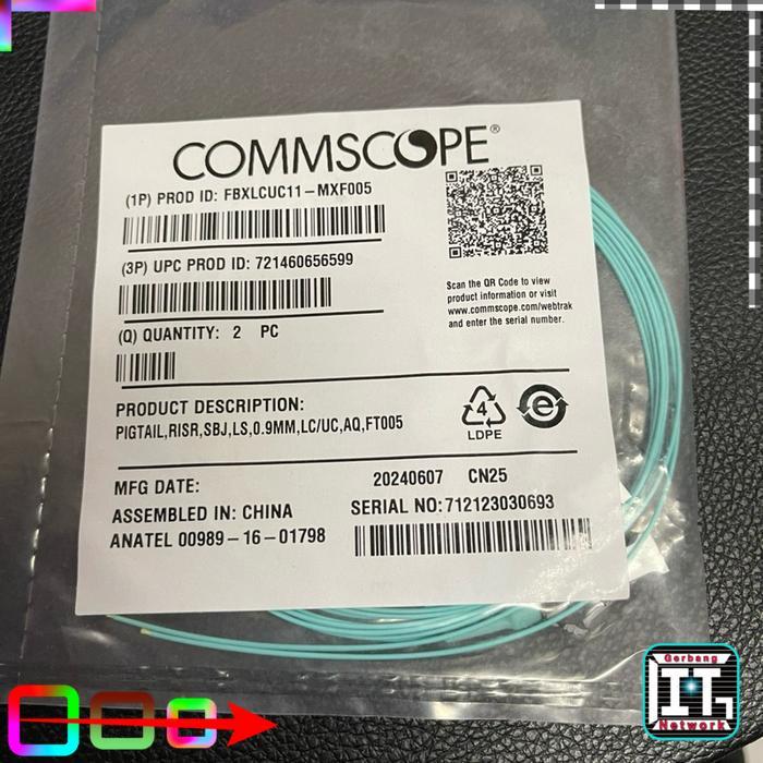Jual Commscope Systimax AMP LC Pigtail OM4 1.5 Meter 40G – FBXLCUC11 ...