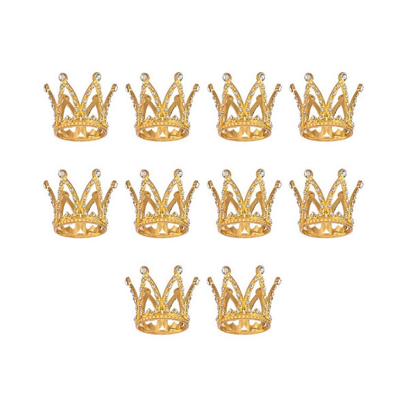 10 Pcs Gold Cake Topper Tiny Baby Small Rhinestone Crown for - TikTok ...