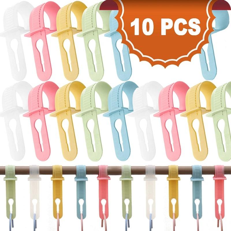 10 Pcs Adjustable Coloured Windproof Hanger Clips Outdoor Anti-Slip ...