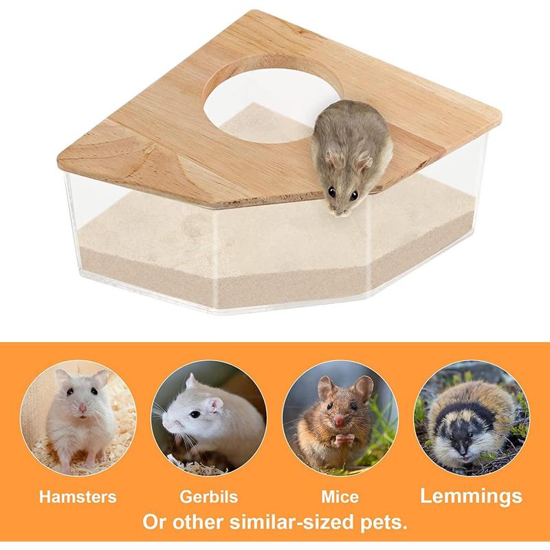 Hamster Bathroom with Cover House Sandbox Full Acrylic Transparent ...