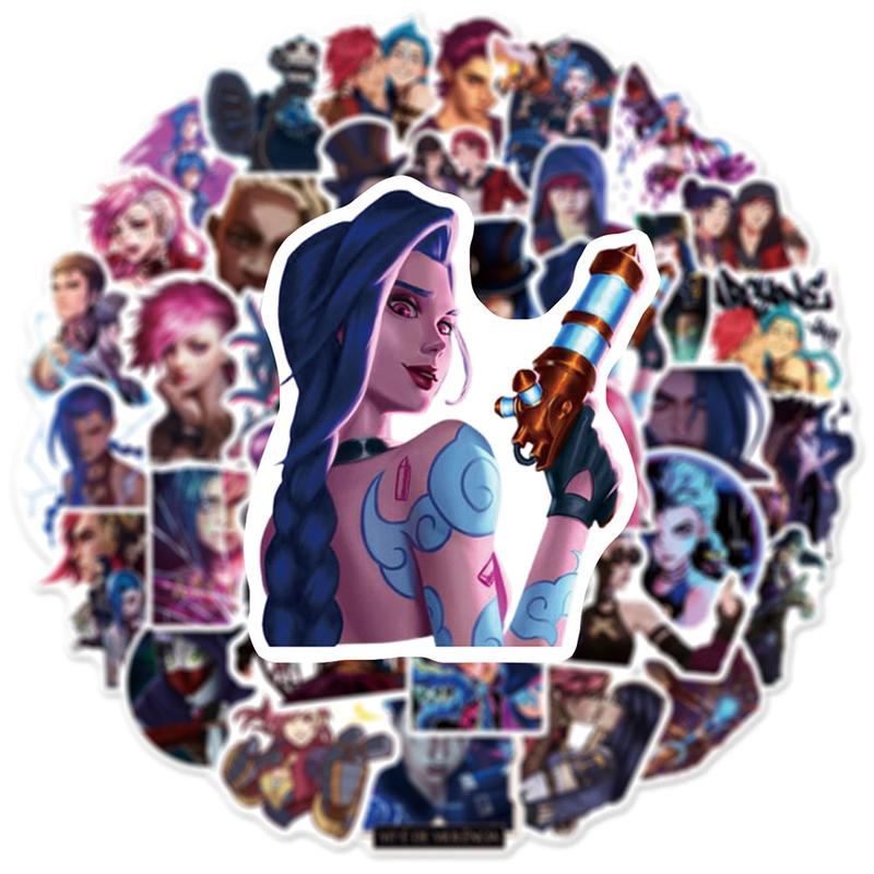10/30/50PCS Cartoon Anime Arcane Stickers Cool Graffiti Decals Kids Toy ...