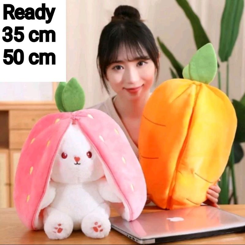 Mainan 2 in 1 boneka import kelinci bunny rabbit strawberry carrot ...