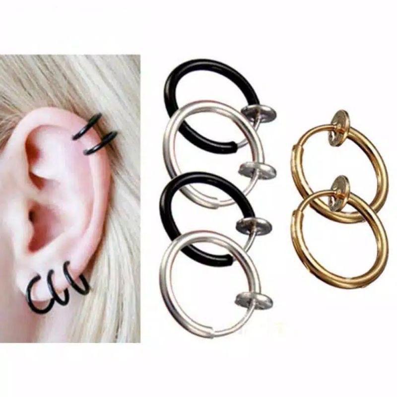 Anting ring clip / anting jepit ring ukuran 10mm-12mm-14mm-16mm - Shop ...