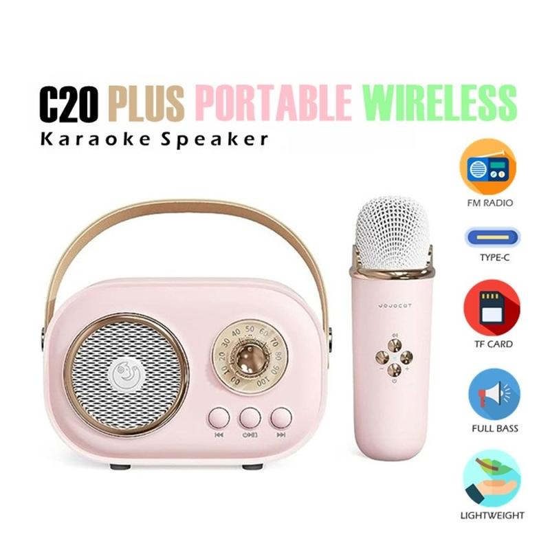 【24-hour shipping+free shipping+COD】 C20 Plus Portable Wireless Karaoke ...