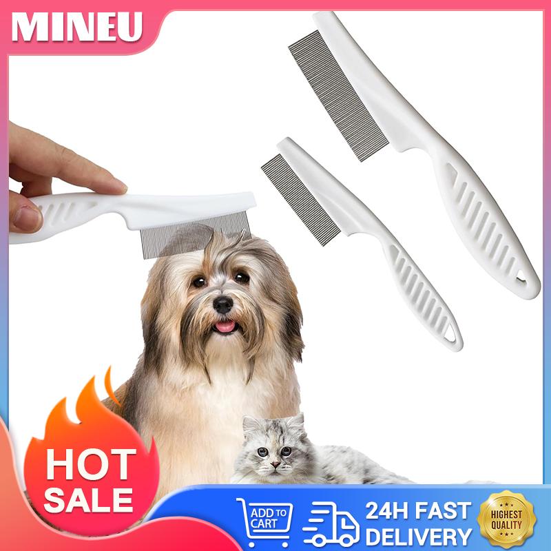 Pet Flea Comb Dog Cat Hair Comb Stainless Steel Needle Fur Comb ...