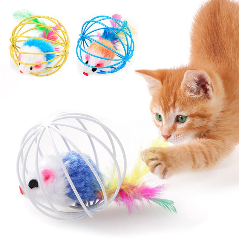 6cm Funny Feather Wand Mouse Cage Toy Cat Toy Cat Teaser Toy - TikTok ...