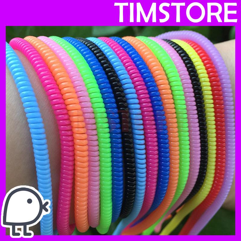 (MGT2) CABLE SPRING PROTECTOR Headphone USB Protector Cover Line ...