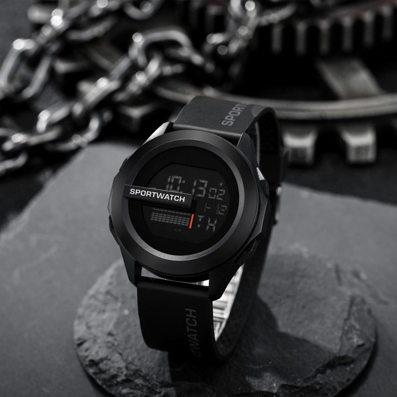 Jam Tangan Sukan Digital, Gaya Klasik, dengan Jam randik, Penggera ...