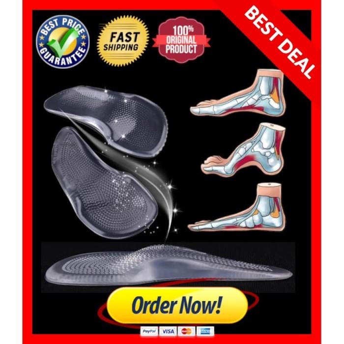 Jual Insole flat foot corrector support silicone gel / bantalan kaki ...