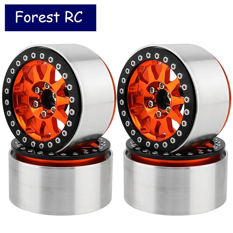 Rim Roda Aloi Logam, 4pcs, 2.2 inci, untuk Axial SCX10 I II III ...